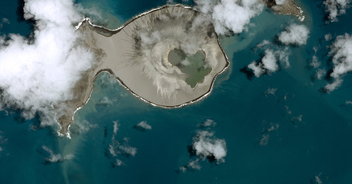 Volcanic eruption forms new island in South Pacific - CBS News