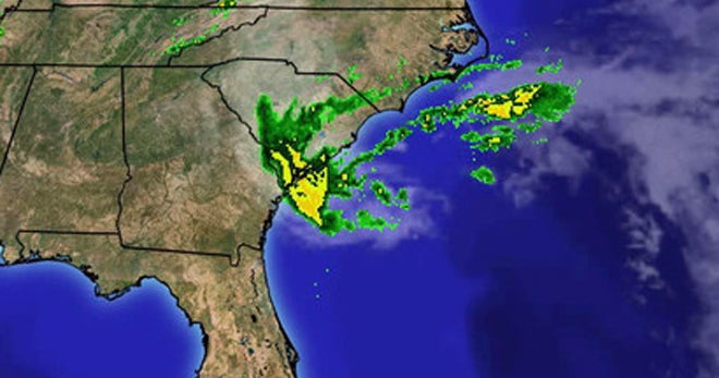 Ana becomes tropical storm as it nears Carolinas - CBS News