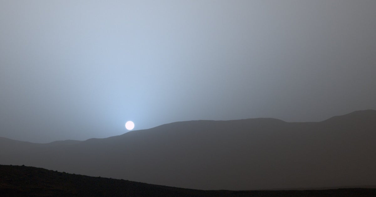 NASA captures stunning image of blue sunset on Mars - CBS News