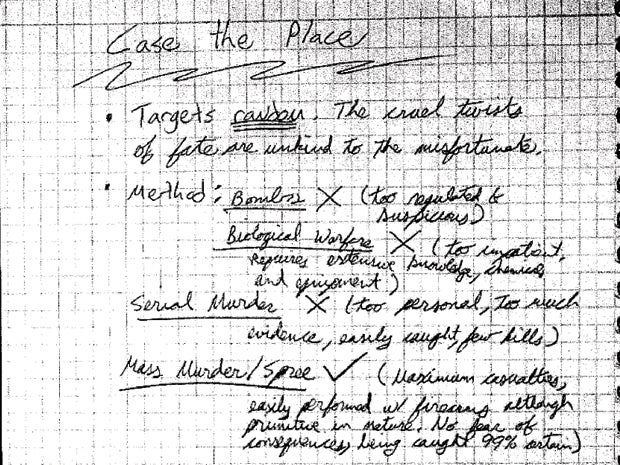 Notebook of Colorado theater shooter James Holmes shows bizarre thoughts