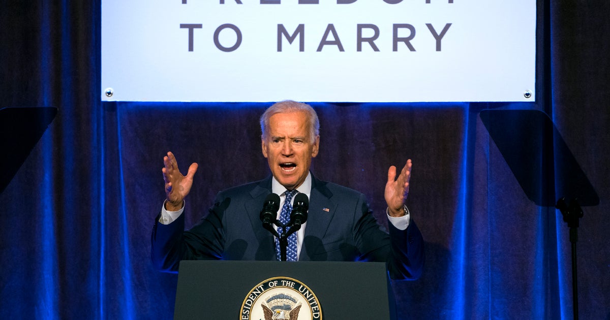 Biden Celebrates Same Sex Marriage Says More To Be Done Cbs News 3934