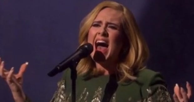 Watch Adele Perform Hello Live For First Time Cbs News