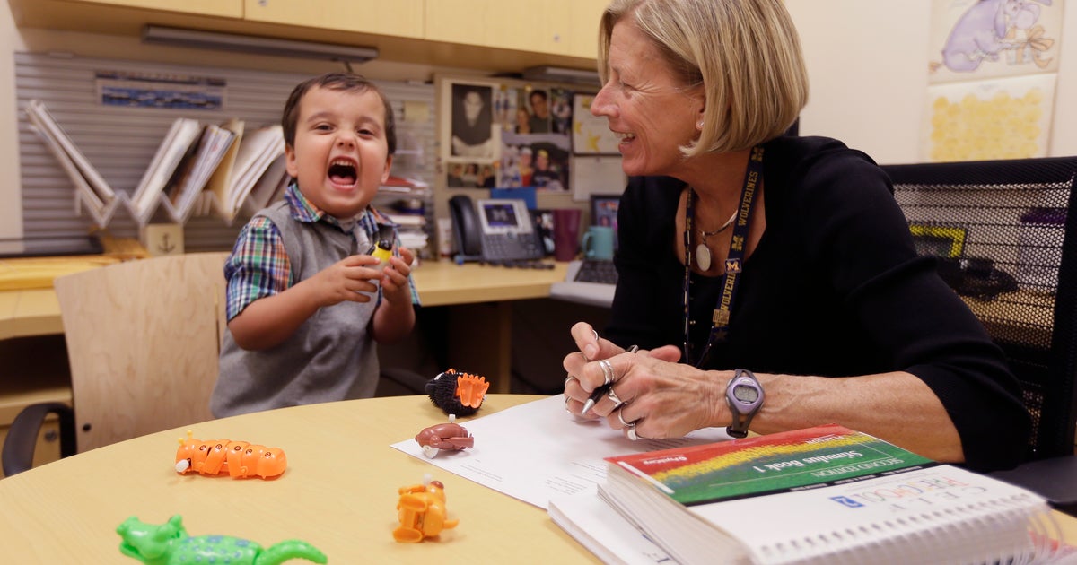 Boy born with rare condition speaks with new voice box - CBS News