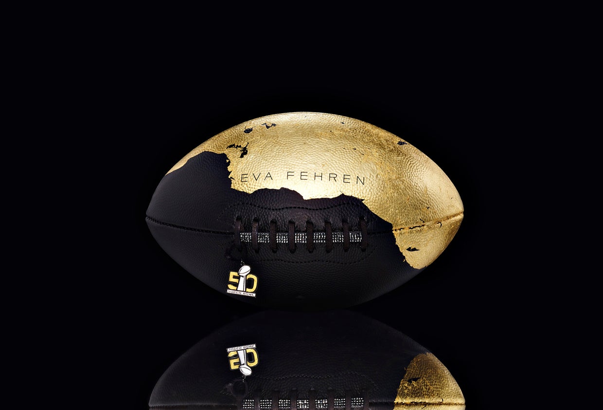 50 glam designer footballs for Super Bowl 50