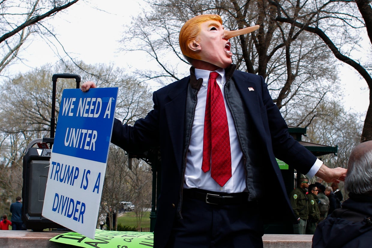 Thousands protest Donald Trump in New York City - Election 2016 - CBS News
