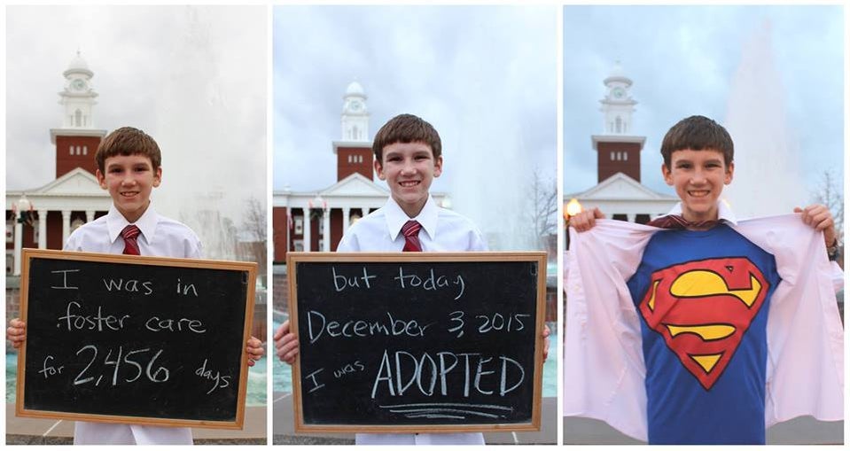29 heartwarming photos of foster kids getting adopted