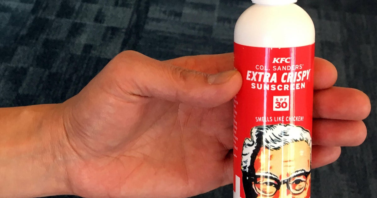 Extra crispy: KFC gives away chicken scented sunscreen - CBS News