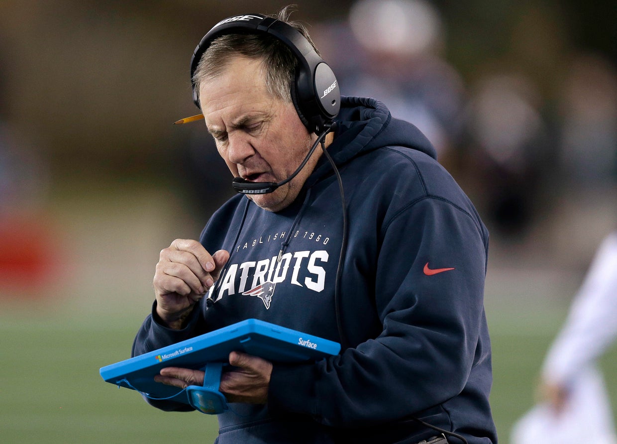 Bill Belichick says he "can't take it anymore" with NFL tablets - CBS News