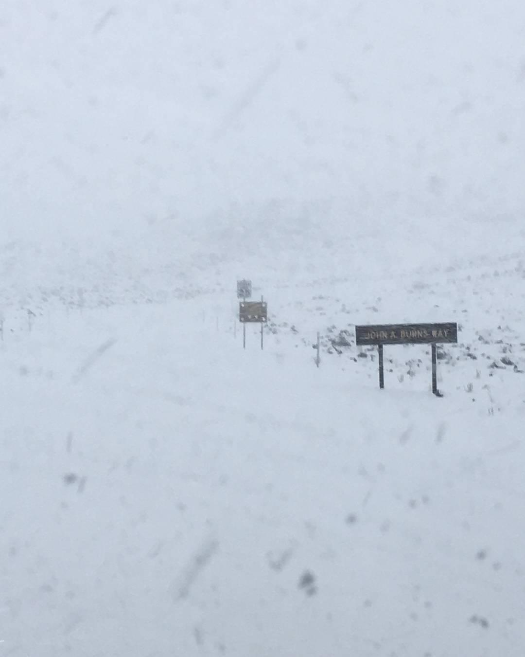 Stunning snow-blanketed Hawaii