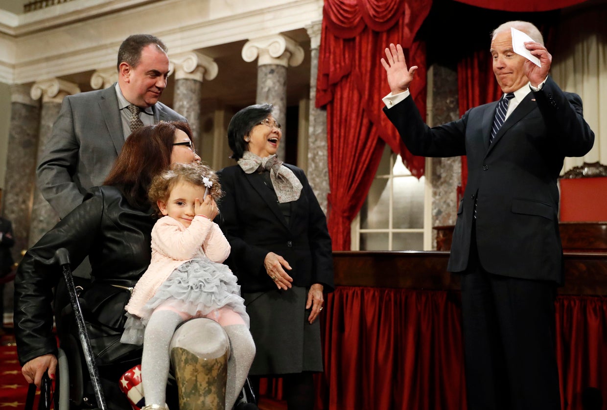 Joe Biden final Senate swearing-in: Jokes, smiles, and selfies