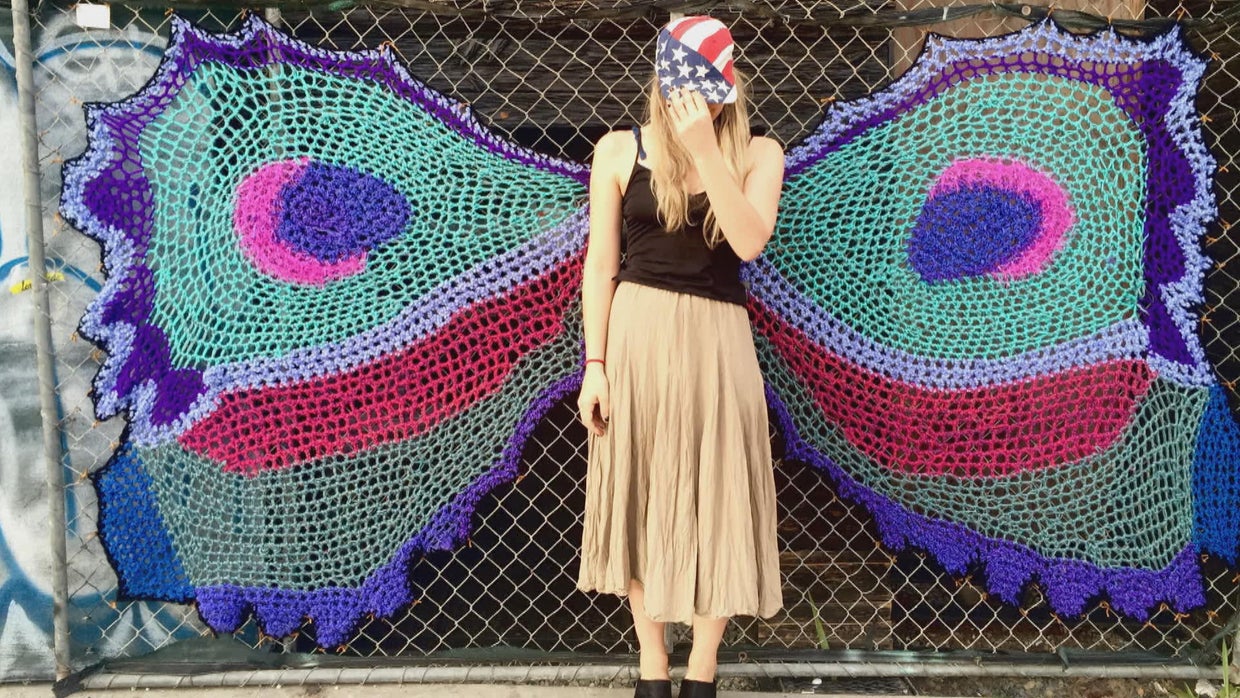 How yarn bomber London Kaye is redefining street art - CBS News