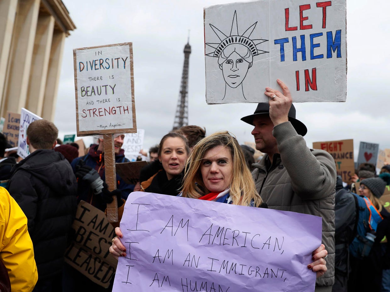 Global protests against Trump's travel ban