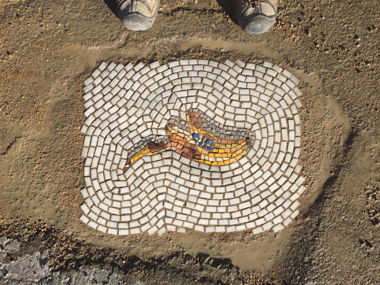 Street art: Jim Bachor's pothole mosaics