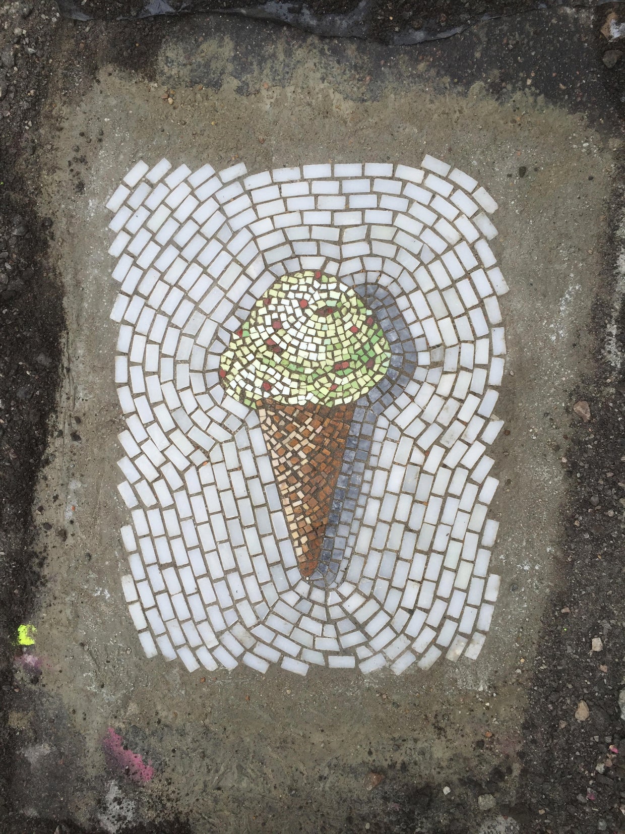 Street art: Jim Bachor's pothole mosaics