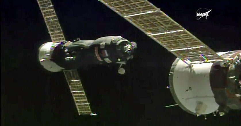 Russian supply ship docks at international space station - CBS News