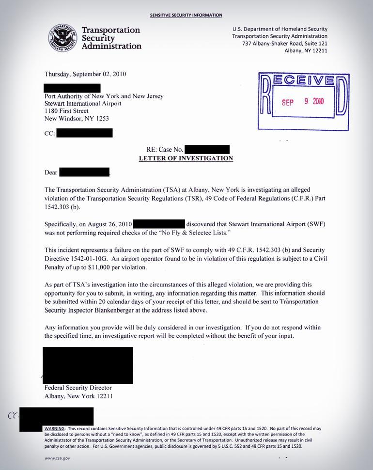 Leaked TSA documents reveal security lapses at New York airport - CBS News