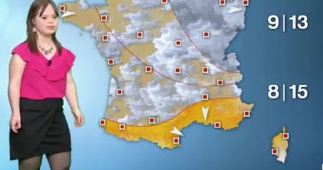 Woman with Down syndrome fulfills dream of presenting weather on TV ...