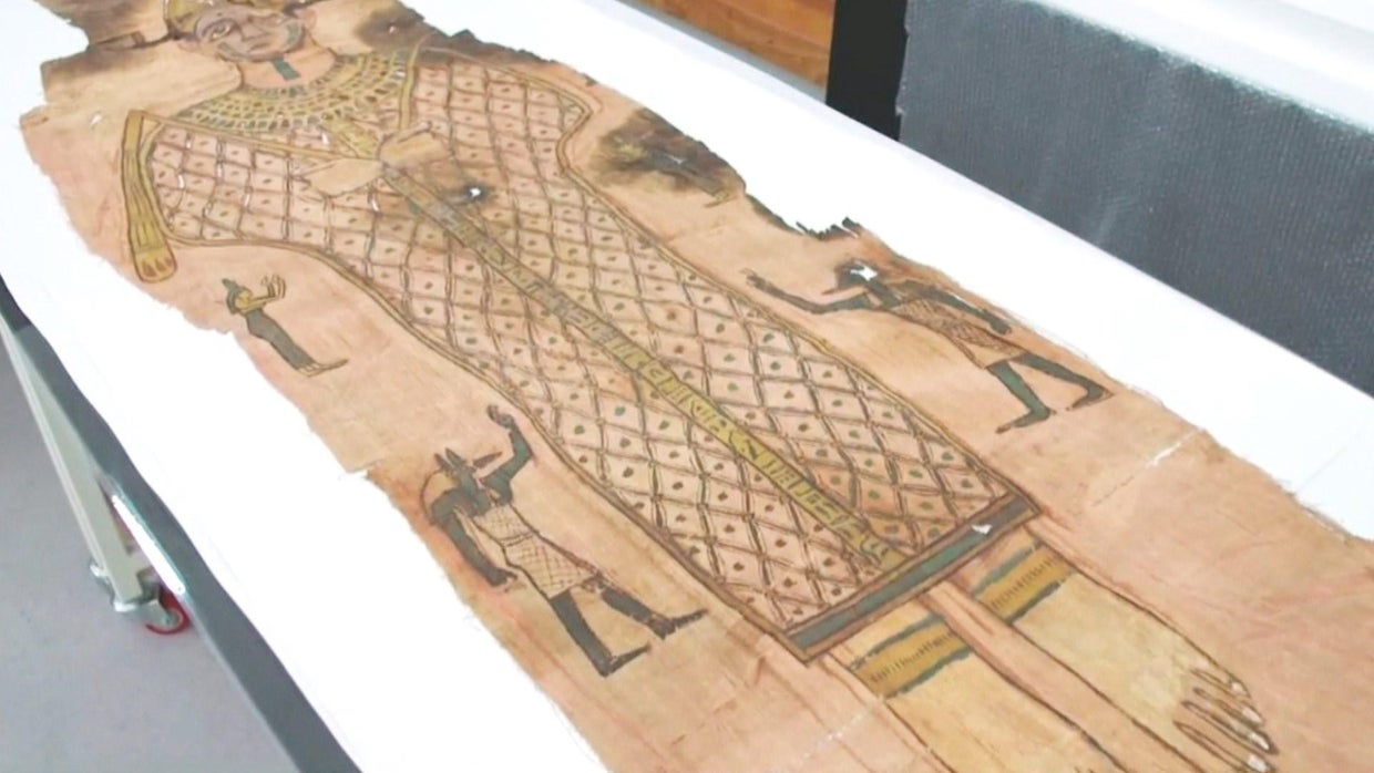 Ancient Egyptian mummy shroud discovered in storage at National Museum ...
