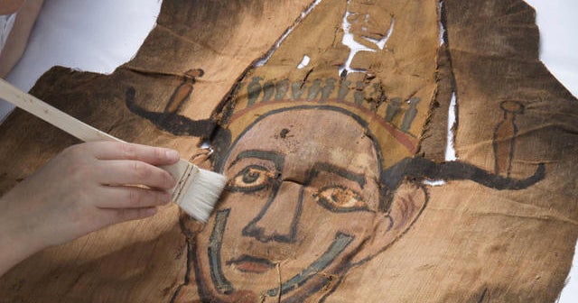 Ancient Egyptian mummy shroud discovered in storage at National Museum ...
