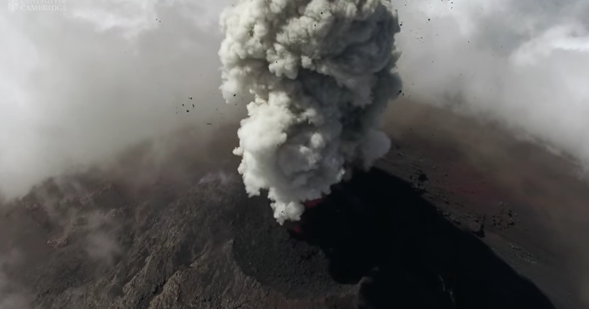 Drones armed with sensors fly through erupting volcano's ash clouds ...