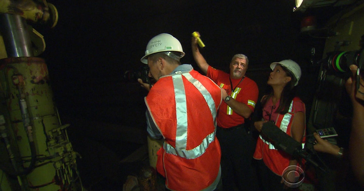 Rare access to train tunnel shows crumbling infrastructure - CBS News