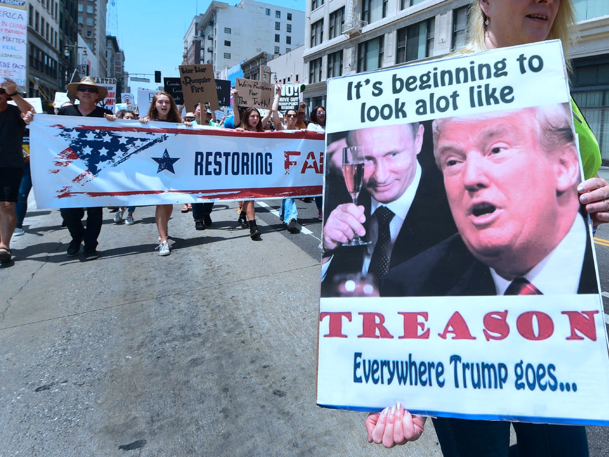 Anti-Trump protesters "March for Truth"