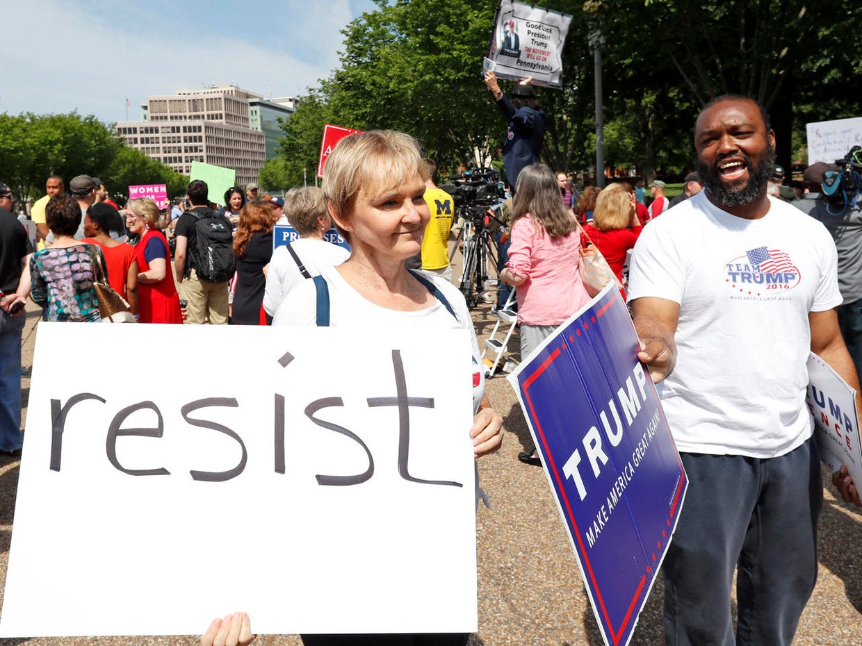 Anti-Trump protesters "March for Truth"