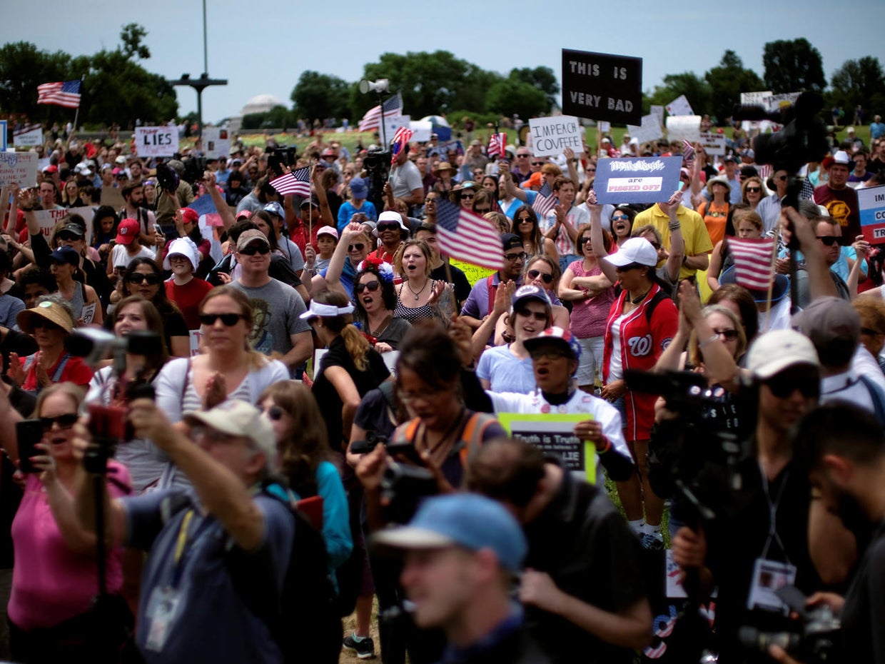 Anti-Trump protesters "March for Truth"