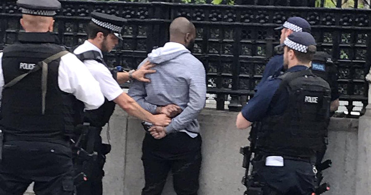 Police in London near Parliament arrest man with knife - CBS News