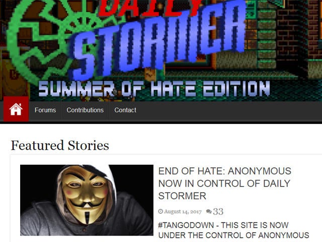 Daily Stormer being dumped by GoDaddy - CBS News