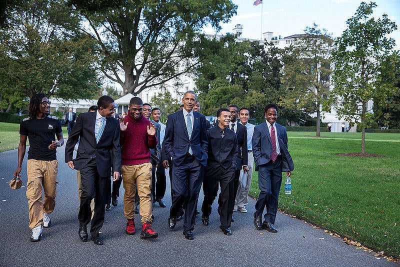 Presidents showing off the White House
