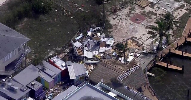 Bird's-eye view of Hurricane Irma's destruction in Florida - CBS News