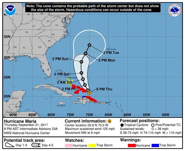 Hurricane Maria path: Latest update on Puerto Rico floods, storm track ...
