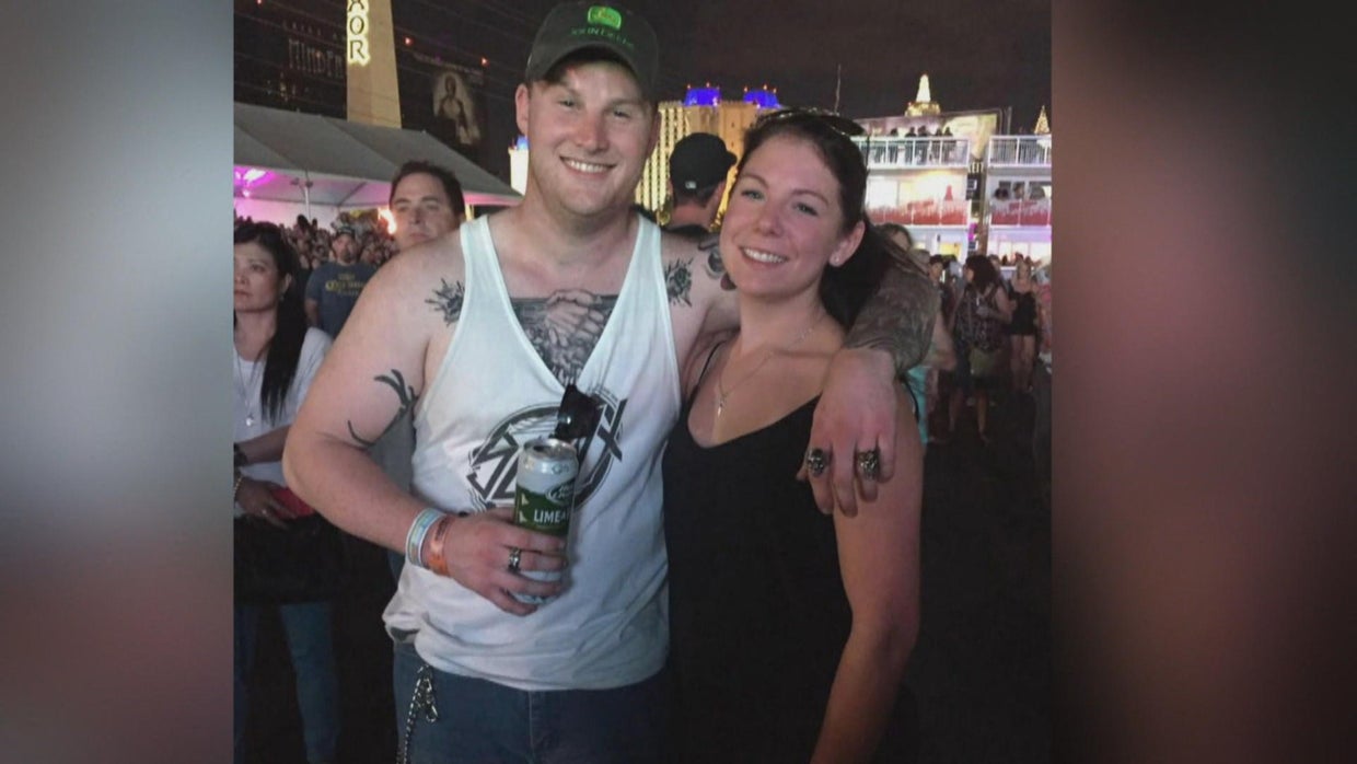 Las Vegas shooting: Woman comforts dying stranger - CBS News