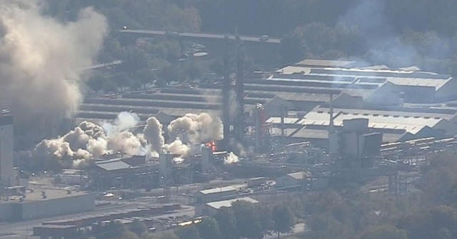 Chemical company explosion caught on camera - CBS News
