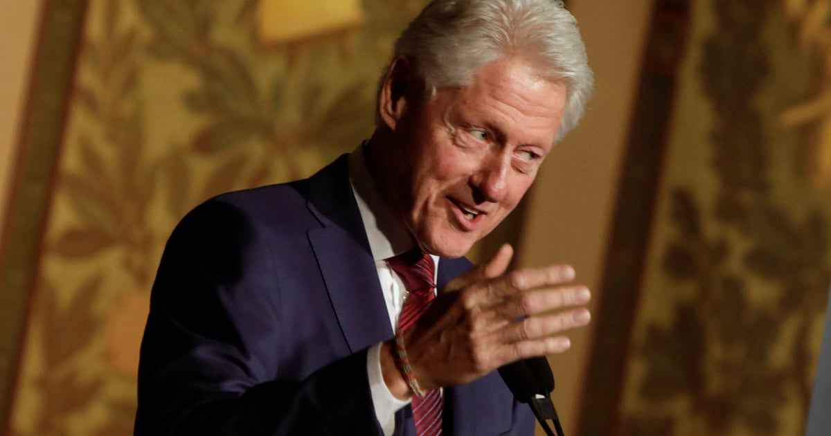 President Bill Clinton delivers a speech at Georgetown University - CBS ...