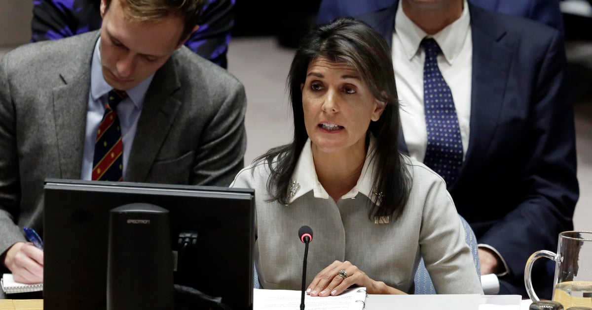 Nikki Haley: U.S. has credibility with both Israel, Palestinians - CBS News