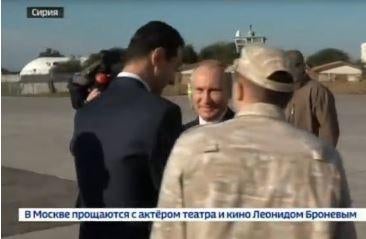 Vladimir Putin in Syria to declare victory, hug Bashar Assad and ...