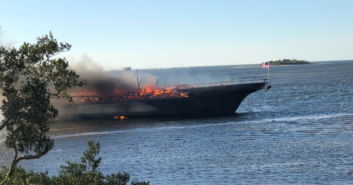 Crews rescue passengers after casino boat catches fire in Florida - CBS ...