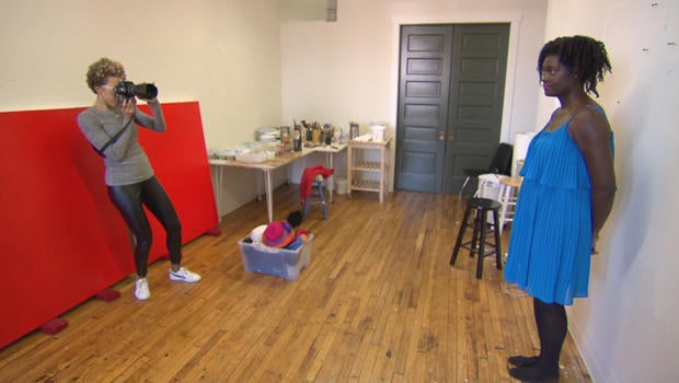 A portrait of artist Amy Sherald - CBS News