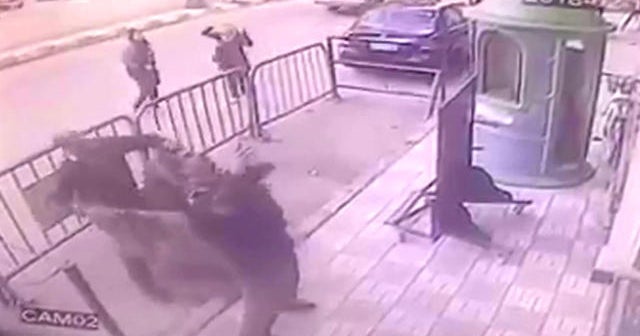 Video shows quick cop catch boy falling from window - CBS News