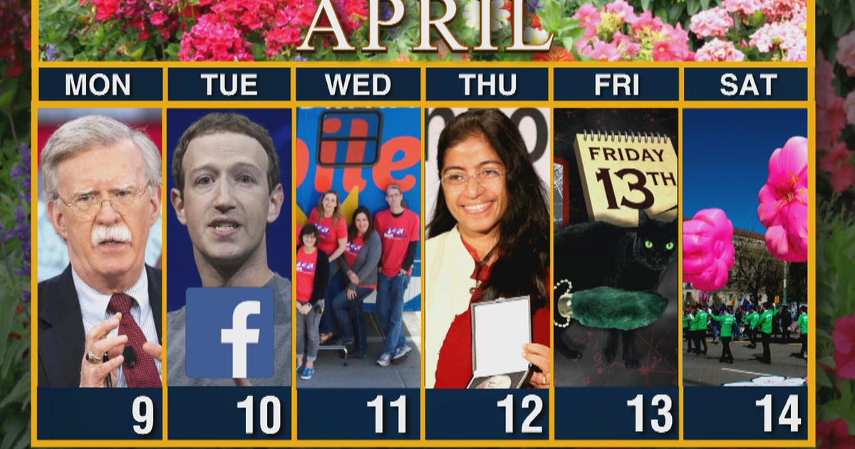 Calendar: Week of April 9 - CBS News