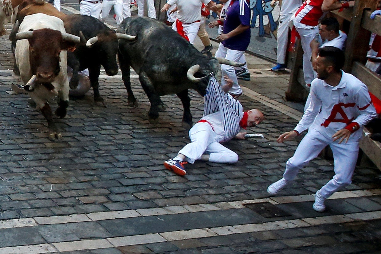 "Running of the Bulls" in Pamplona, Spain