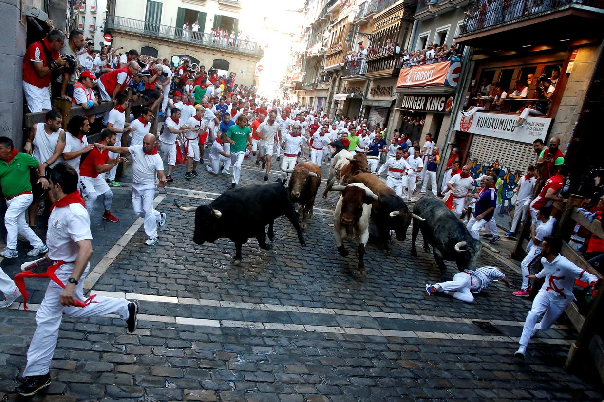 "Running of the Bulls" in Pamplona, Spain