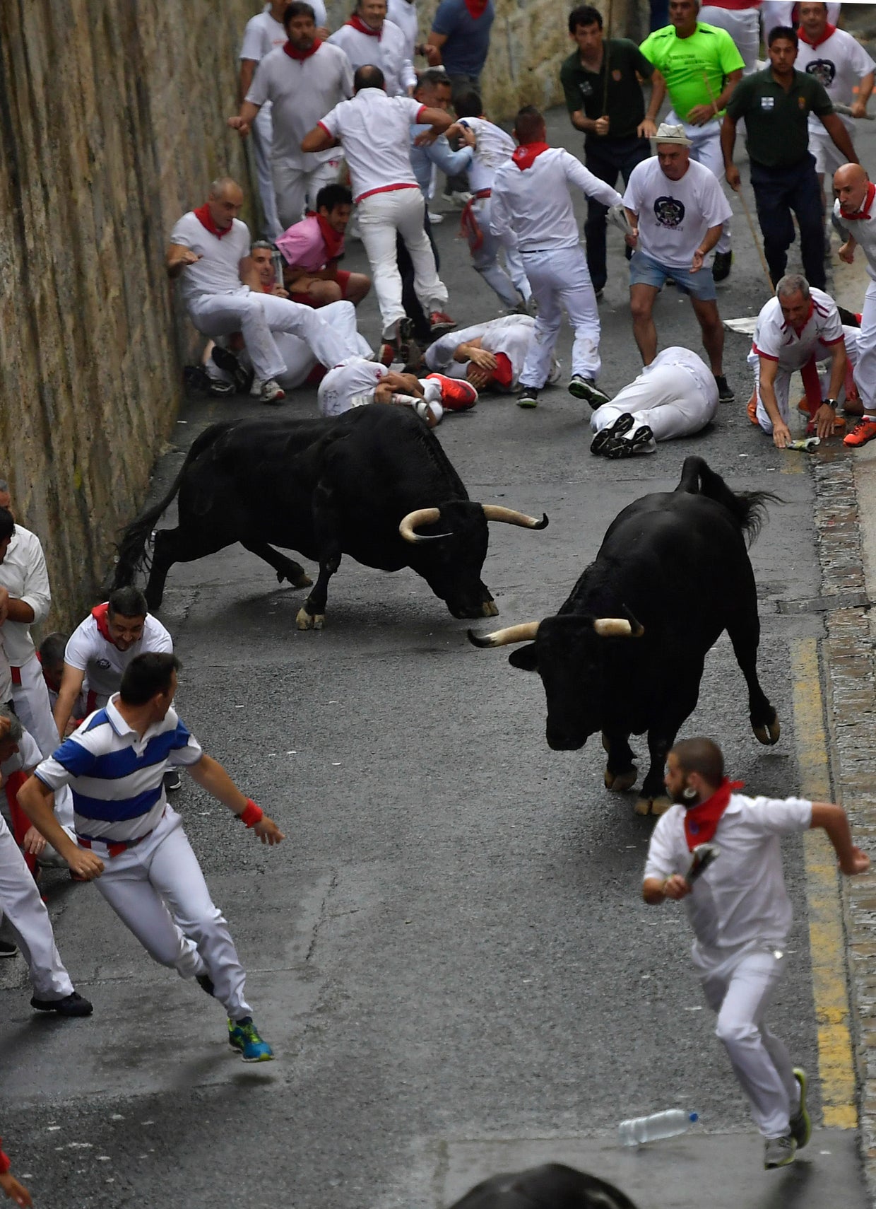 "Running of the Bulls" in Pamplona, Spain