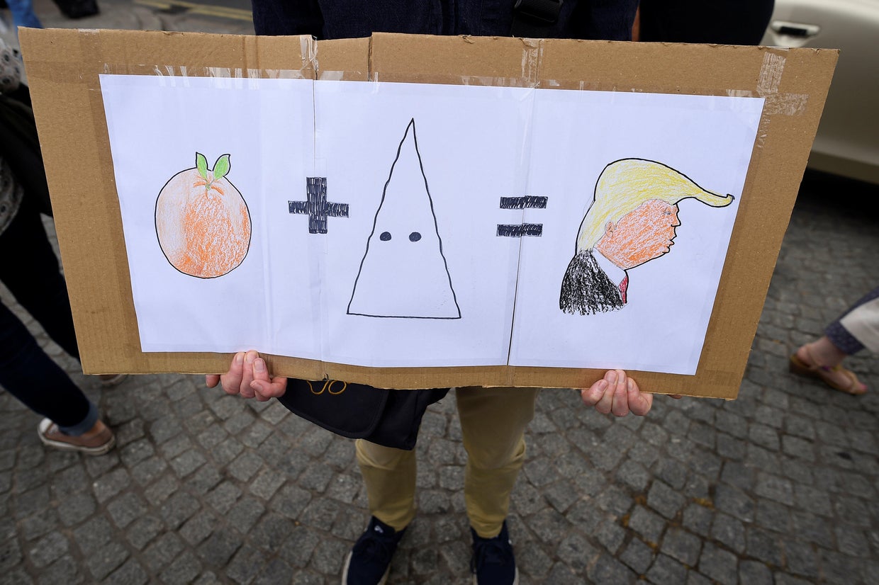 Protests mock Trump during U.K. visit