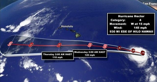 Hurricane Hector, a Category 4 storm, nears Hawaii - CBS News