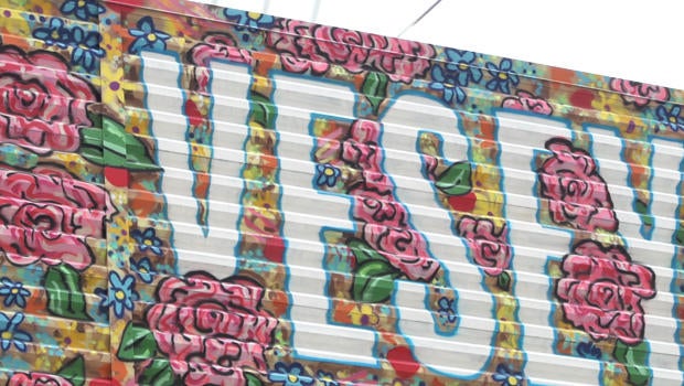 Decorating hallowed ground with street art - CBS News