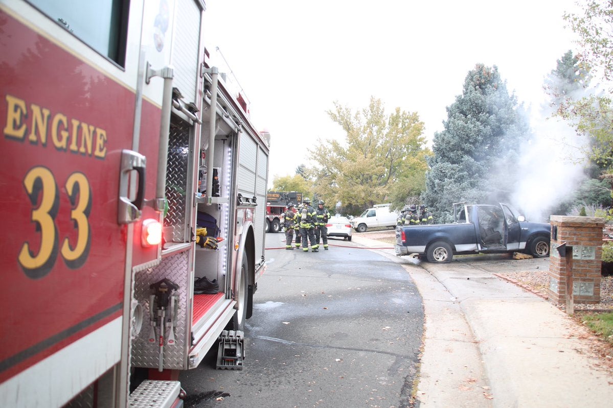 Firefighters Quickly Put Out Car Fire In Driveway Of Home - CBS Colorado