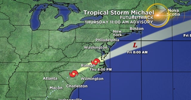 Tropical Storm Michael Racing To The Northeast - CBS Miami